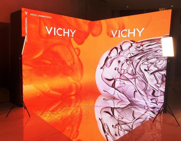 LED Video Corner used as a digital backdrop