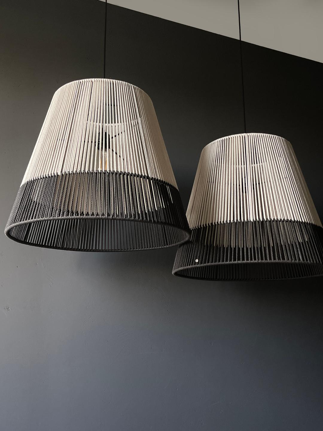 Плетенный подвесной светильник ручной работы edl-light