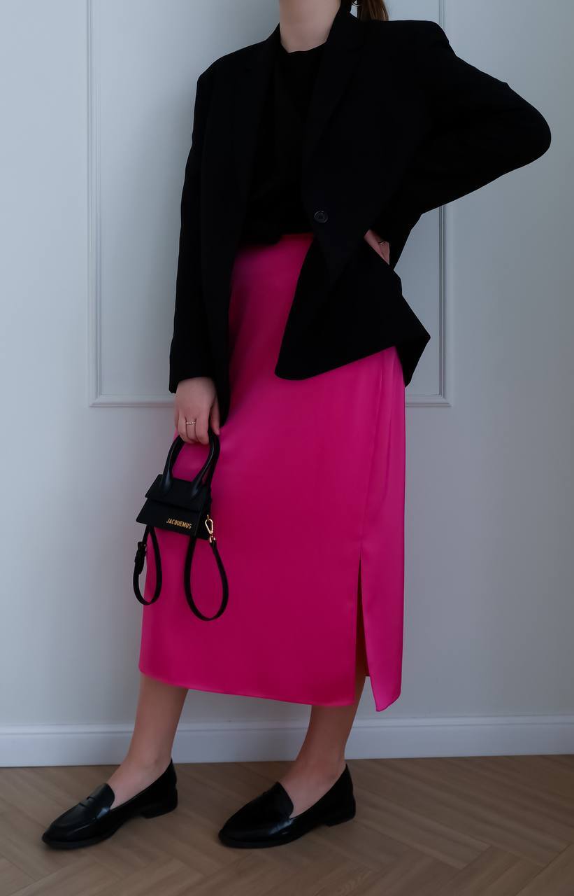 Юбка из атласа Pink