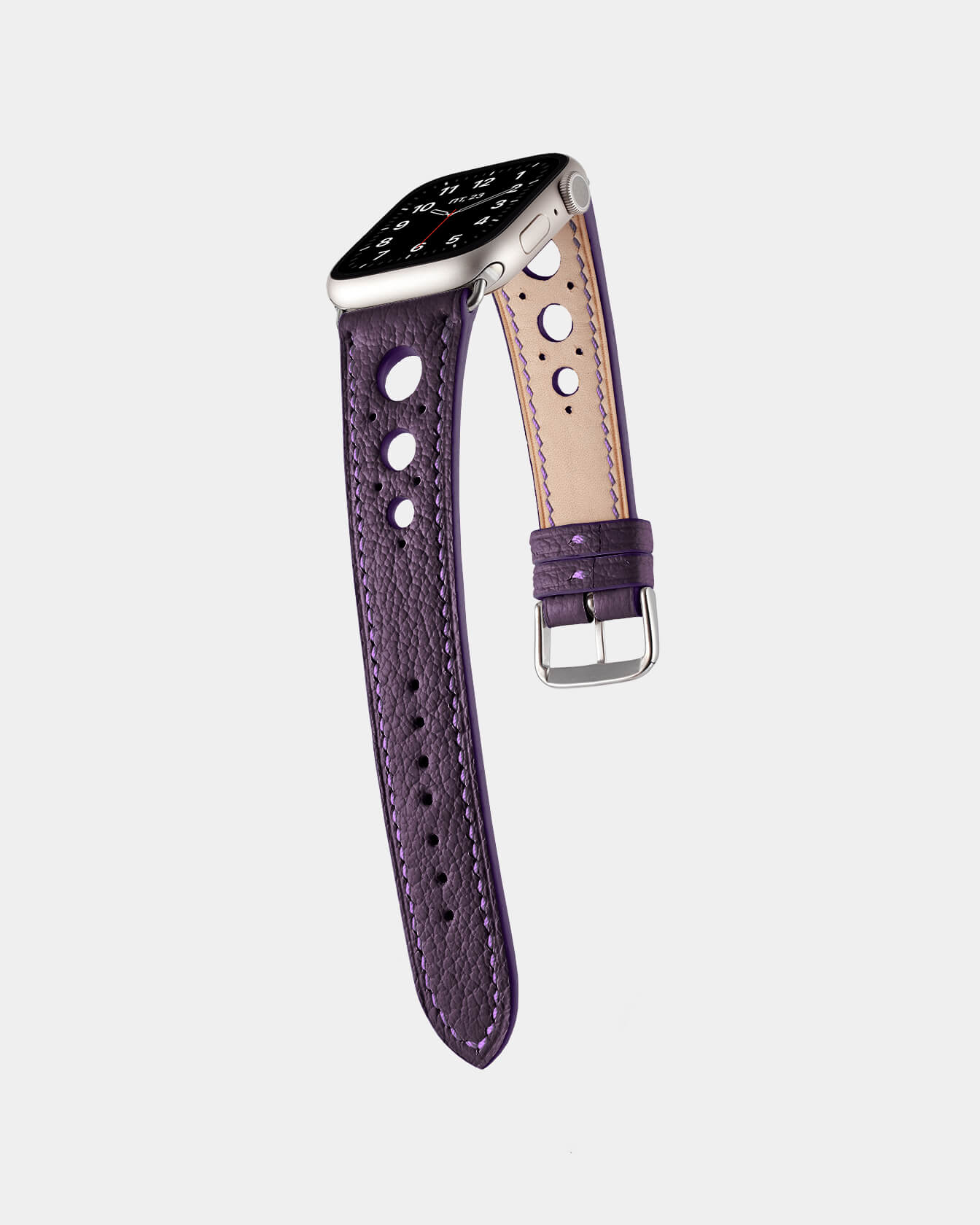 Кожаный ремешок Brogue Charoite с перфорацией для Apple Watch