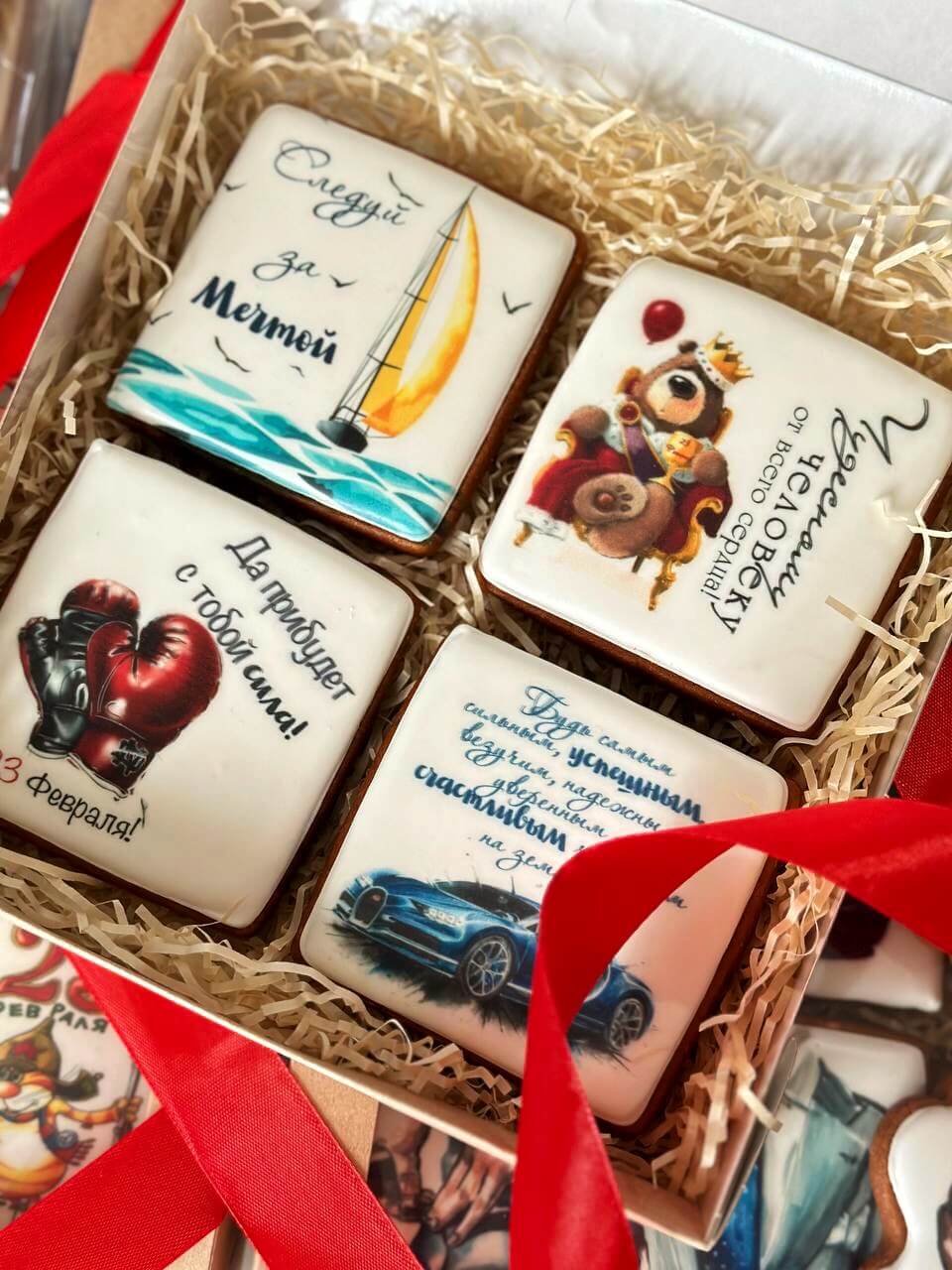 Пряники к 23 февраля. Набор мужчине с галстуком