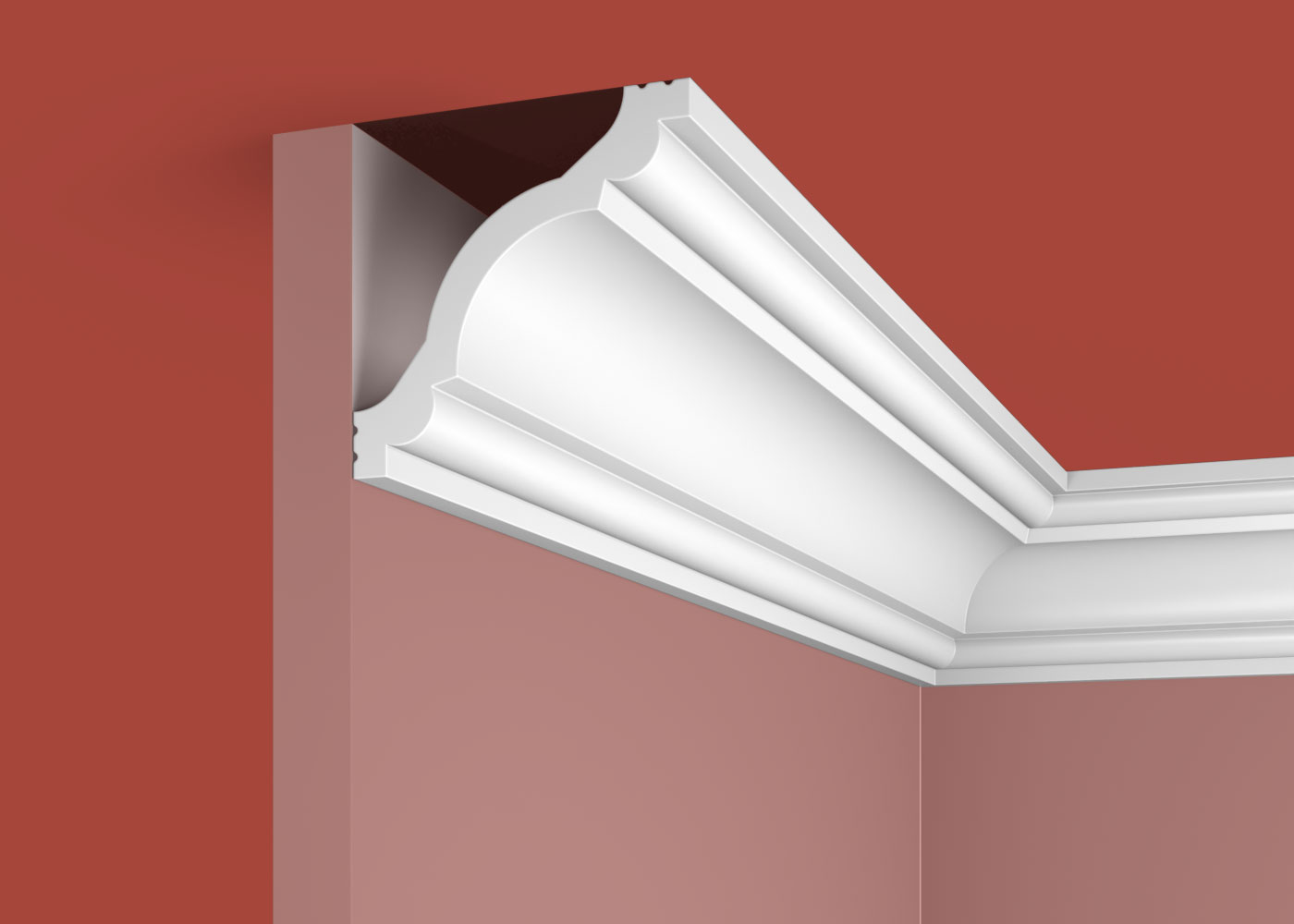 Купить с доставкой карниз потолочный KX012, 80х80, 2000мм, Экополимер/20