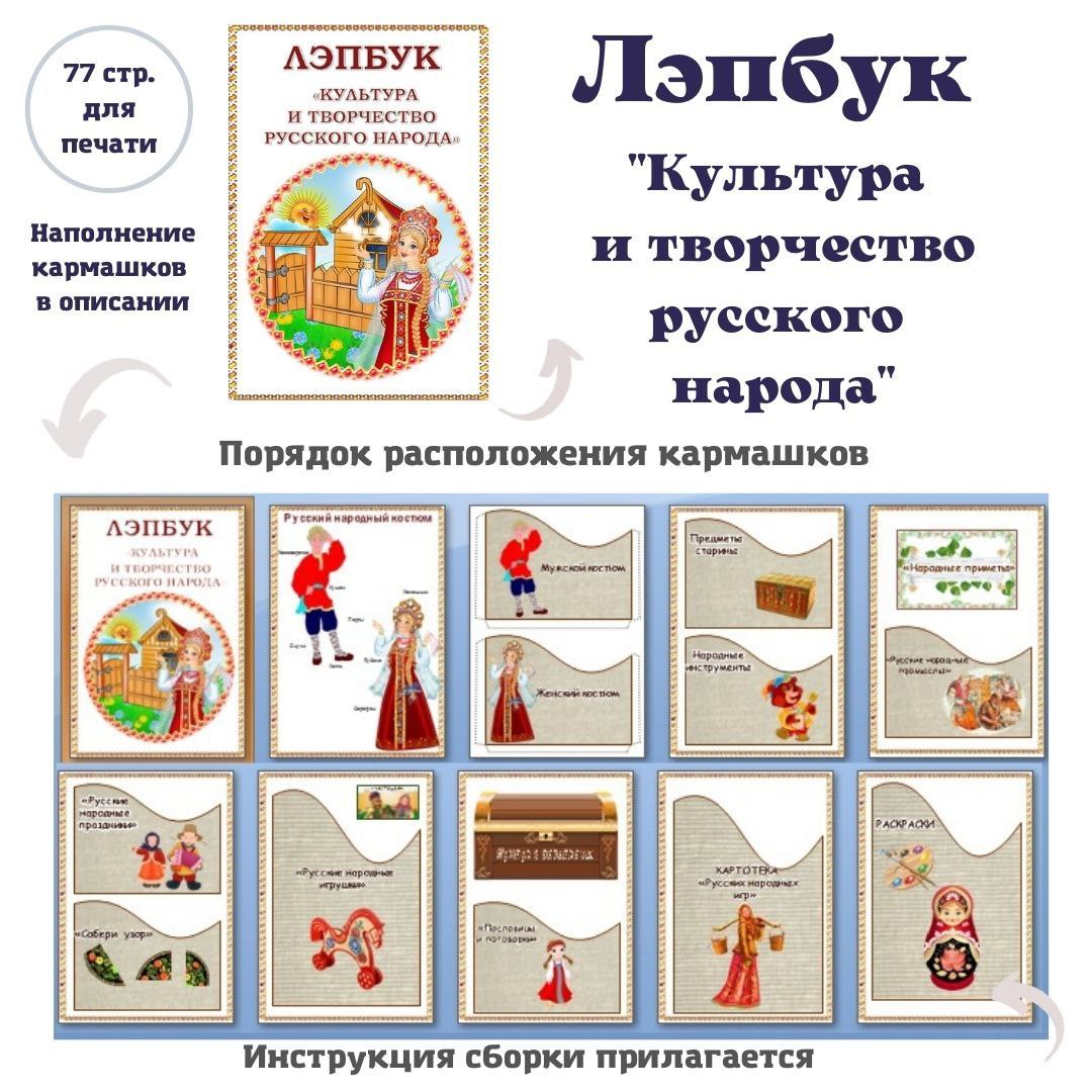 Лэпбук "Культура и творчество русского народа"