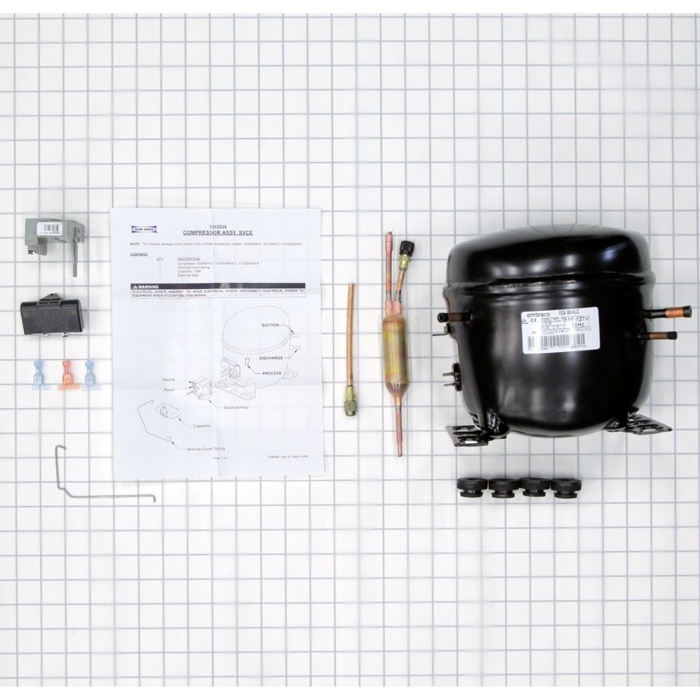 7002026 Genuine Sub-Zero Compressor Assembly EGX80HLC for 601F, 601R ...