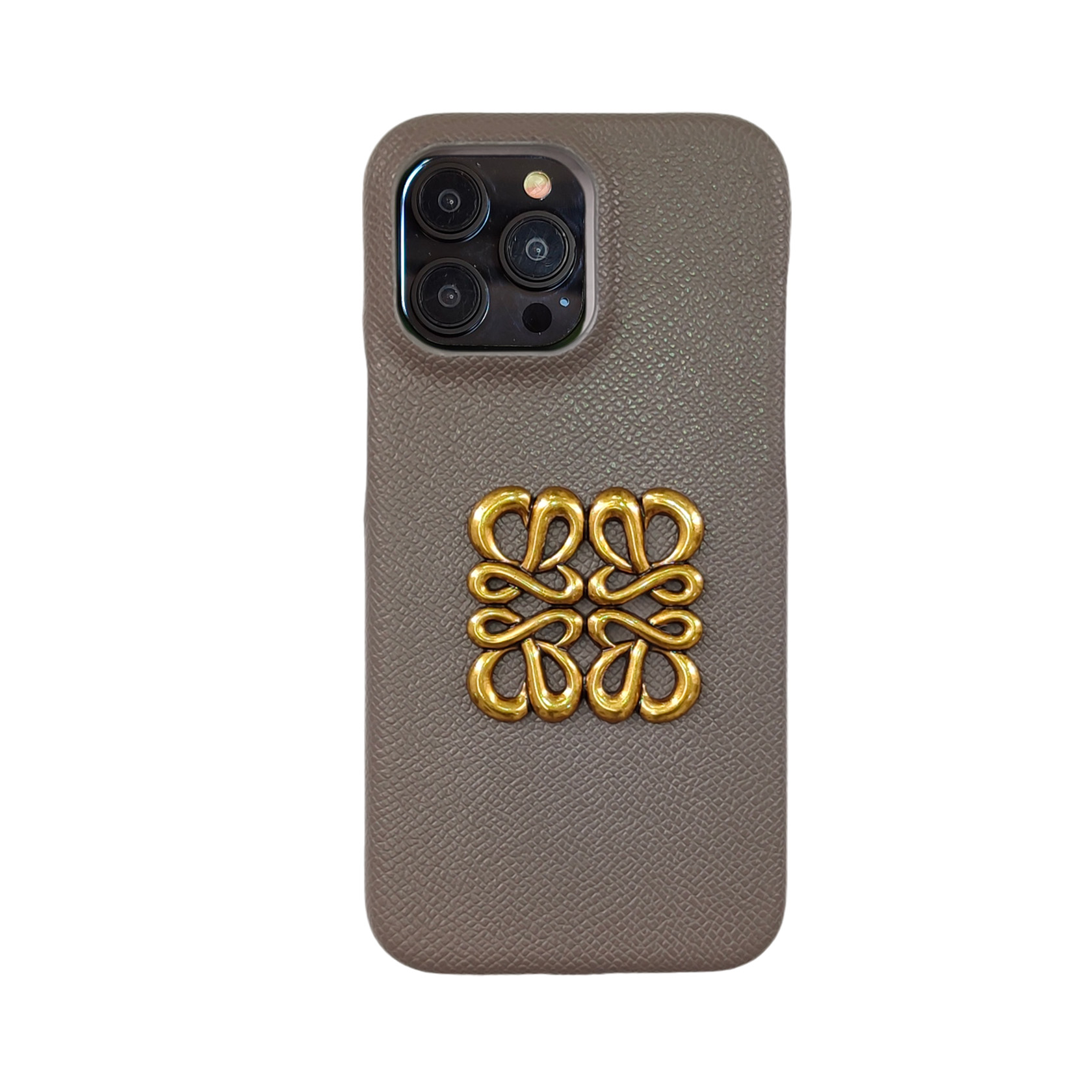 LOEWE IPHONE CASE GOLD LABEL GREY | ANTIDOTE