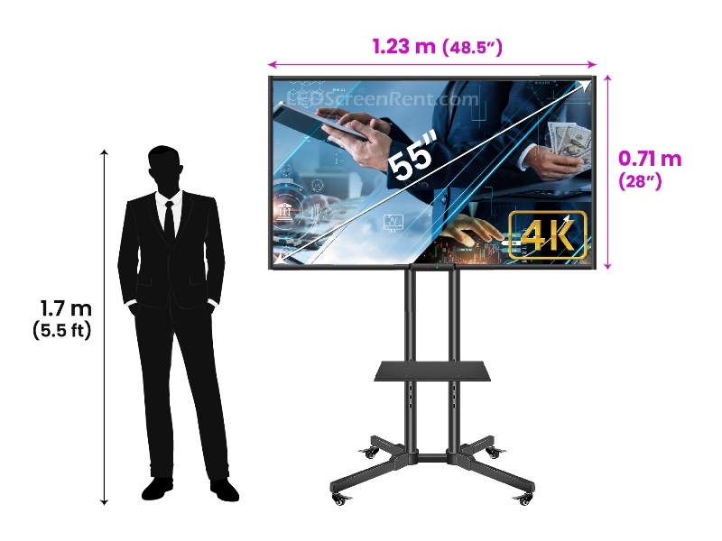 55 inches TV screen for rental in UAE