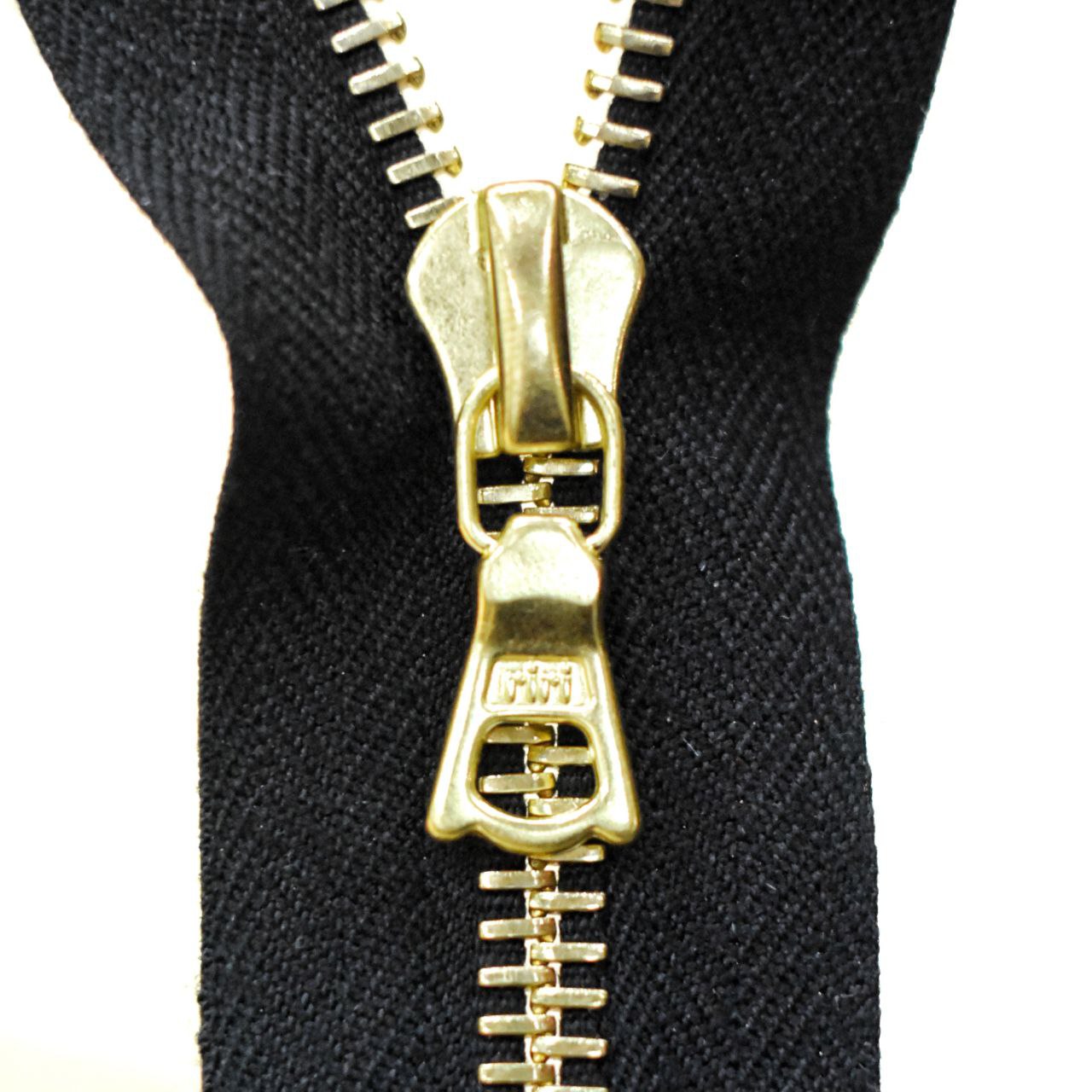 Молния RiRi разъемная, 75 см, цвет золото с черным — купить в розницу в ...