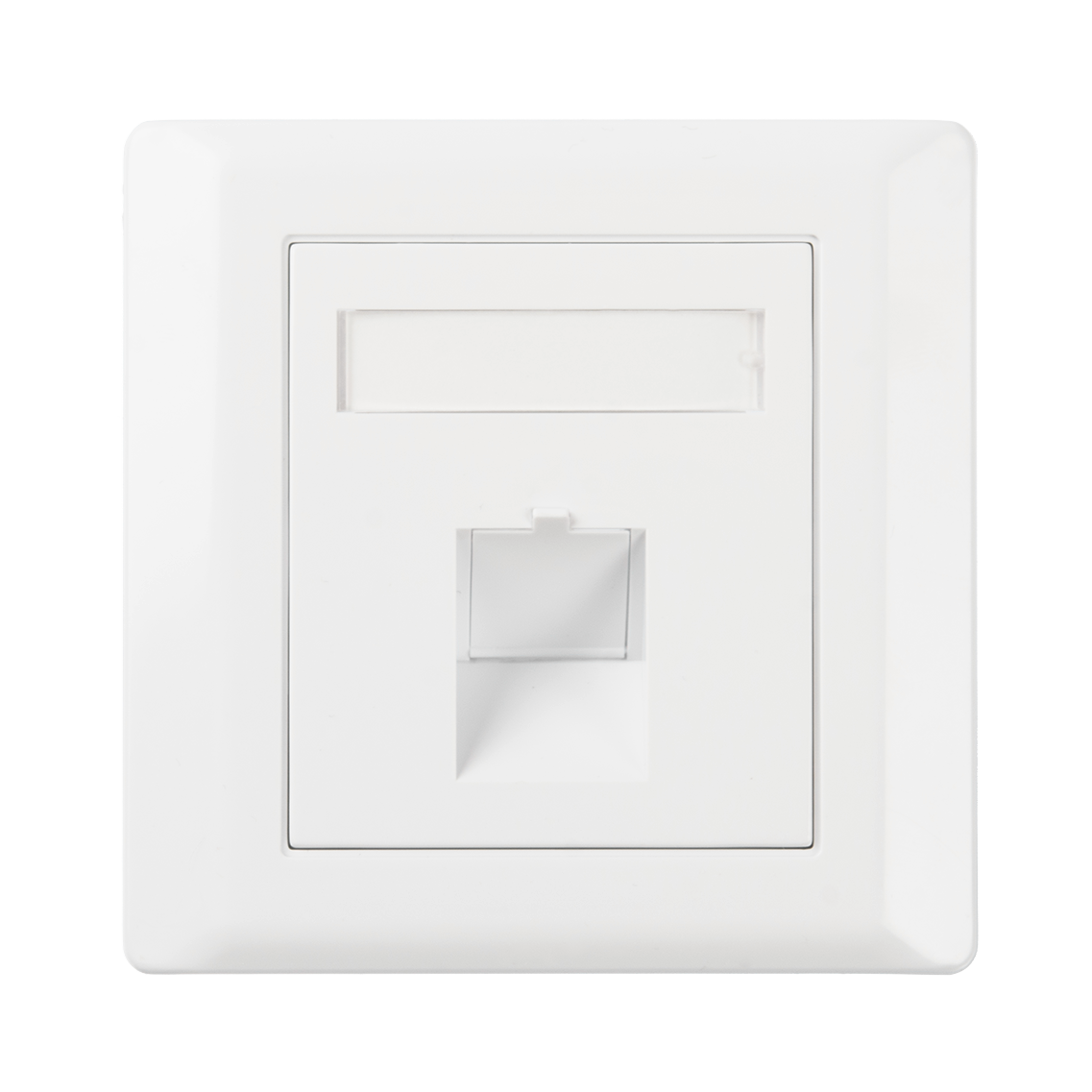 NMC-FP86X86-xPA-WT British type wall-mounted faceplate, Angled port ...