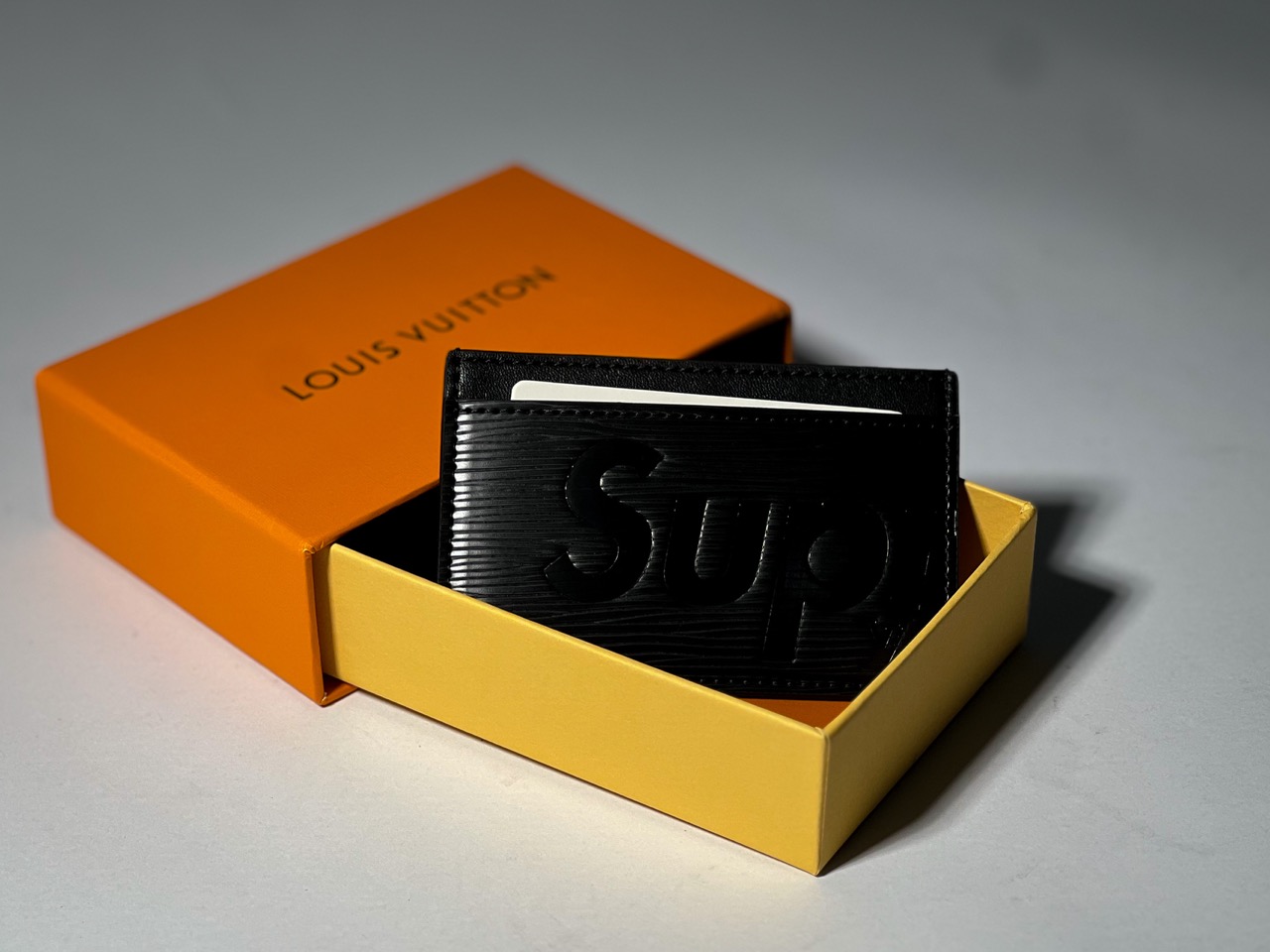 Louis Vuitton x Supreme Card Wallet Black