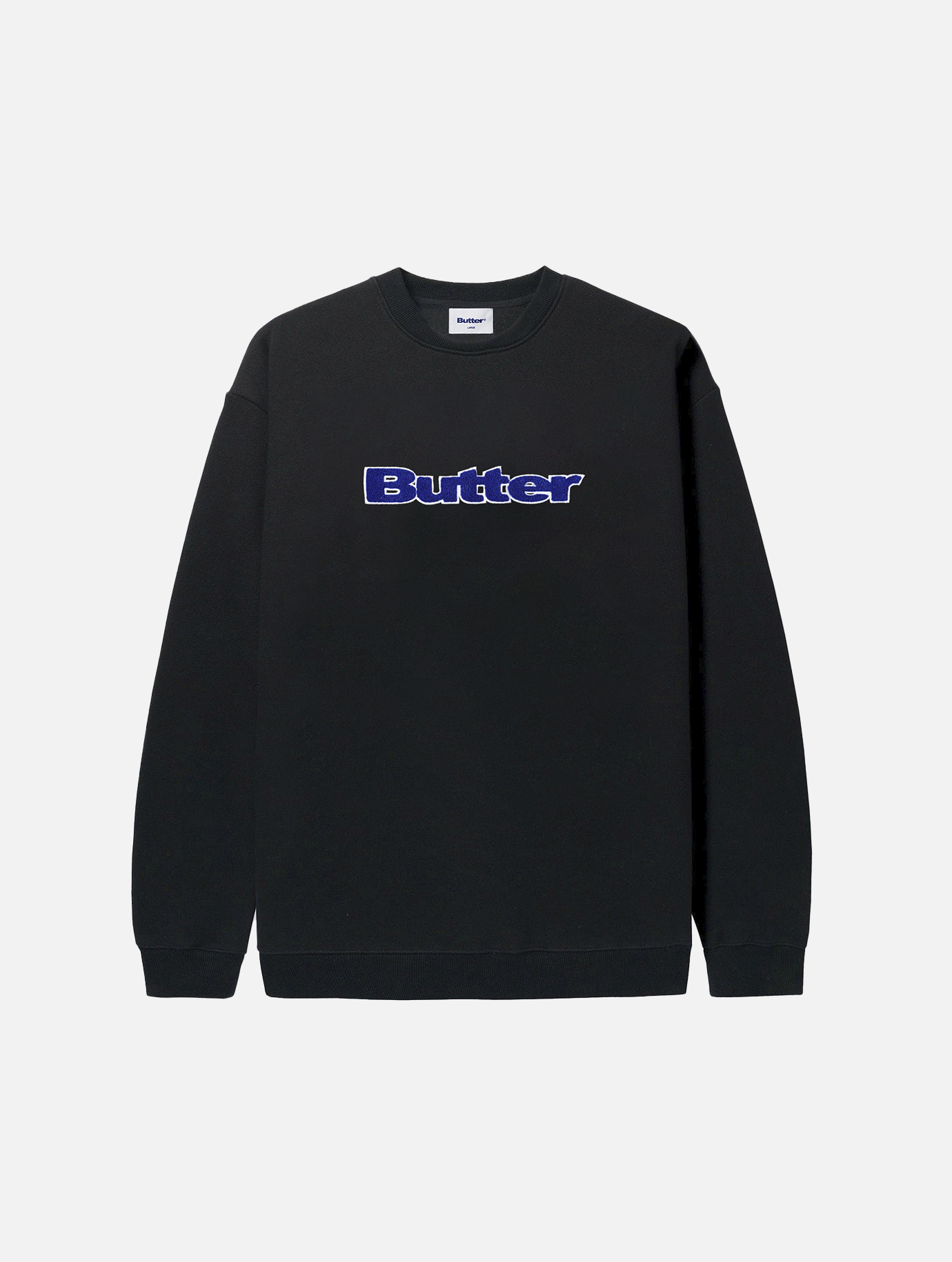 Butter Goods Свитшот Chenille Logo Crewneck Sweatshirt Чёрный