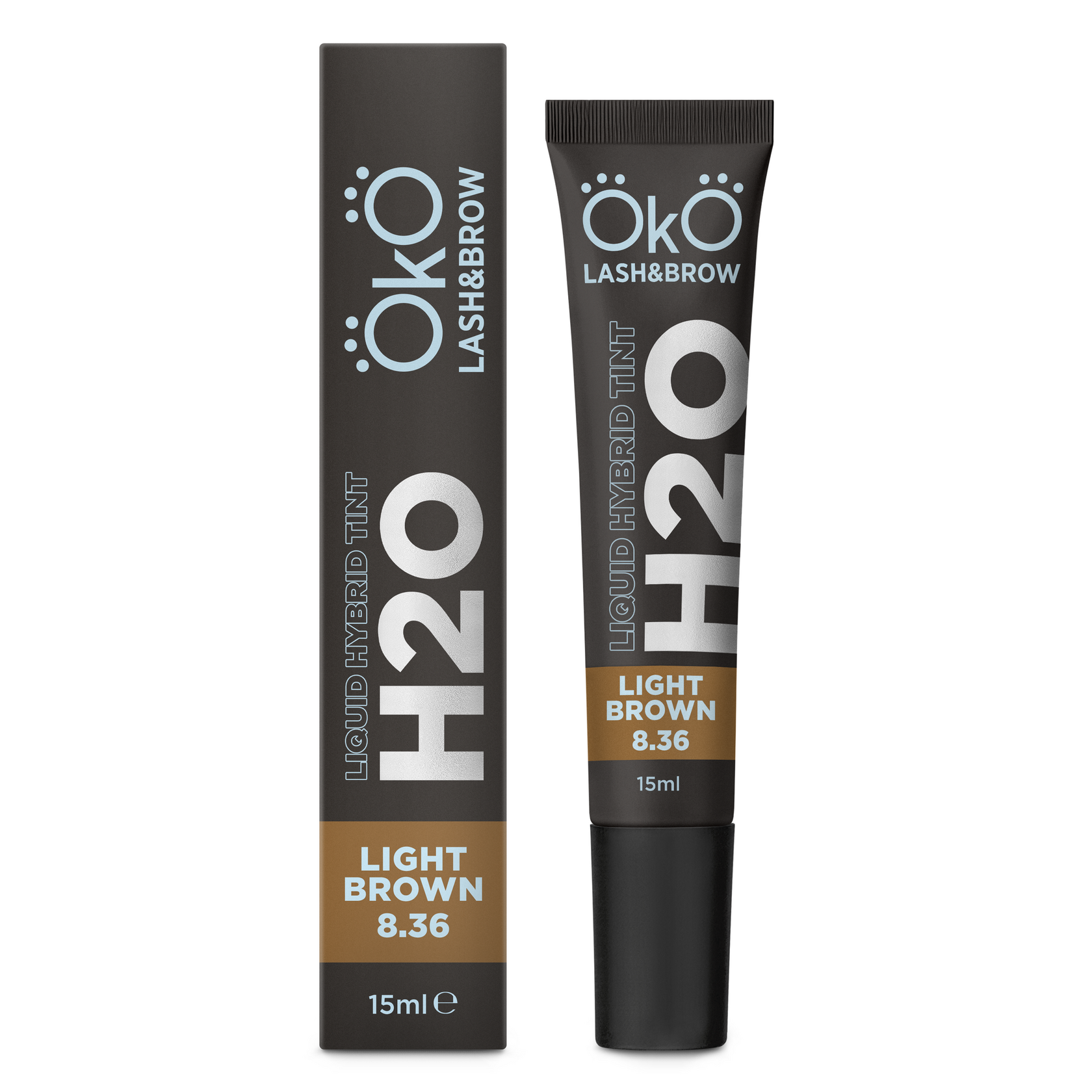 Dye for eyebrow and eyelash H20 Liquid Hybrid Tint Light Brown 8.36, 15 ml in the OKO online store