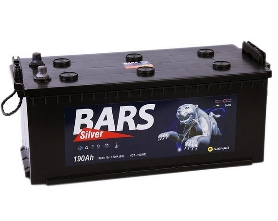 АКБ BARS Silver - 190 а/ч болт (1200 пуск)