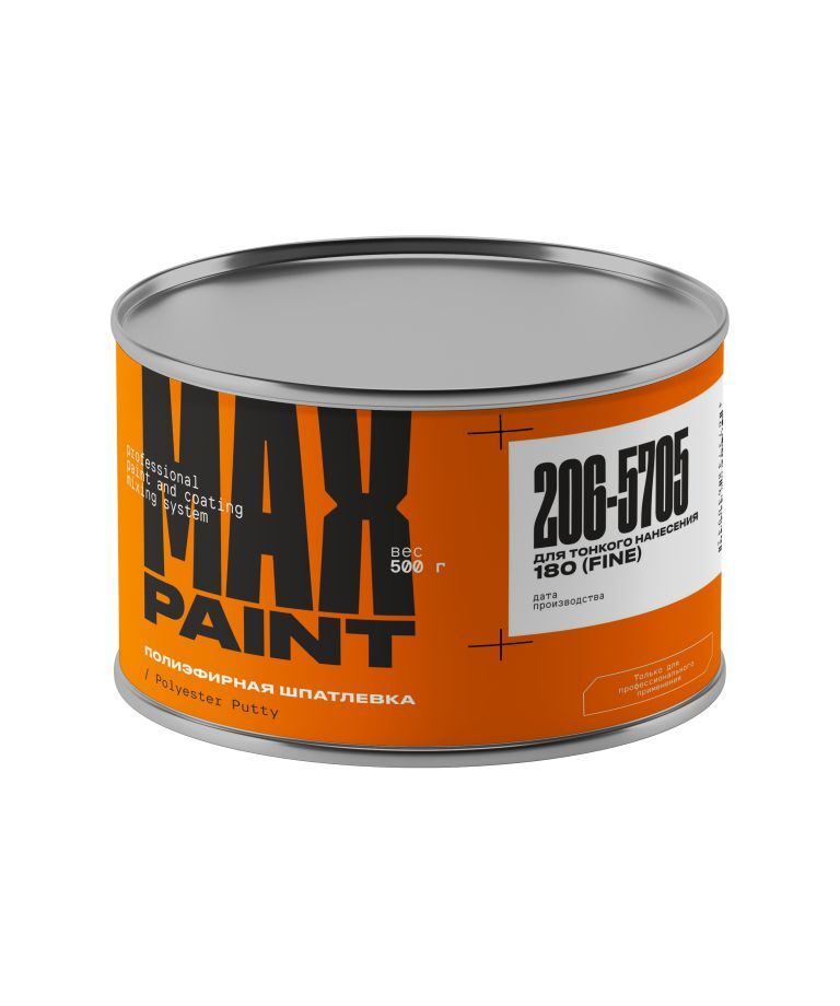 Max Paint Полиэфирная эластичная шпатлевка для тонкого нанесения ES, 180