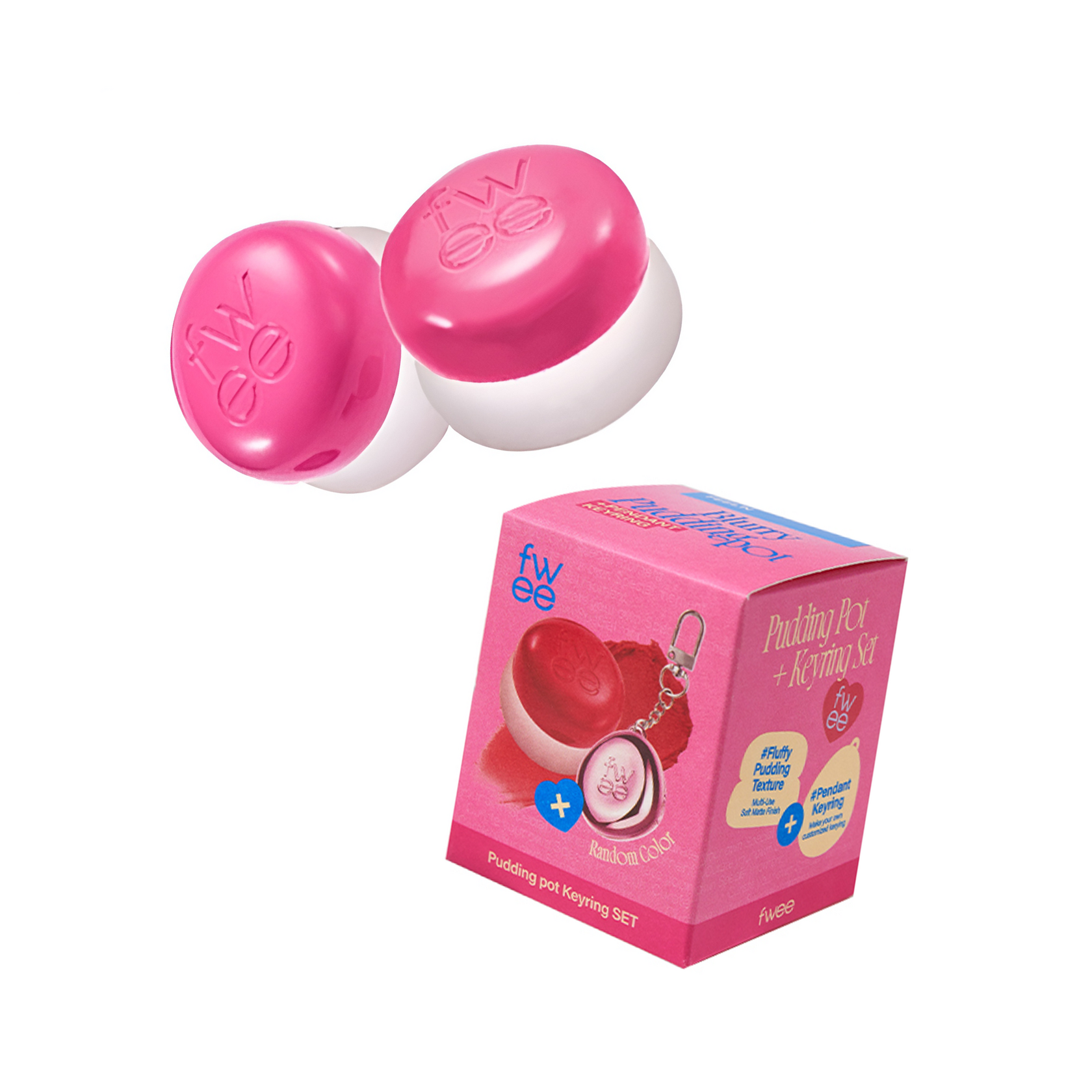 FWEE LIP&CHEEK BLURRY PUDDING POT KEYRING SET - FWEE