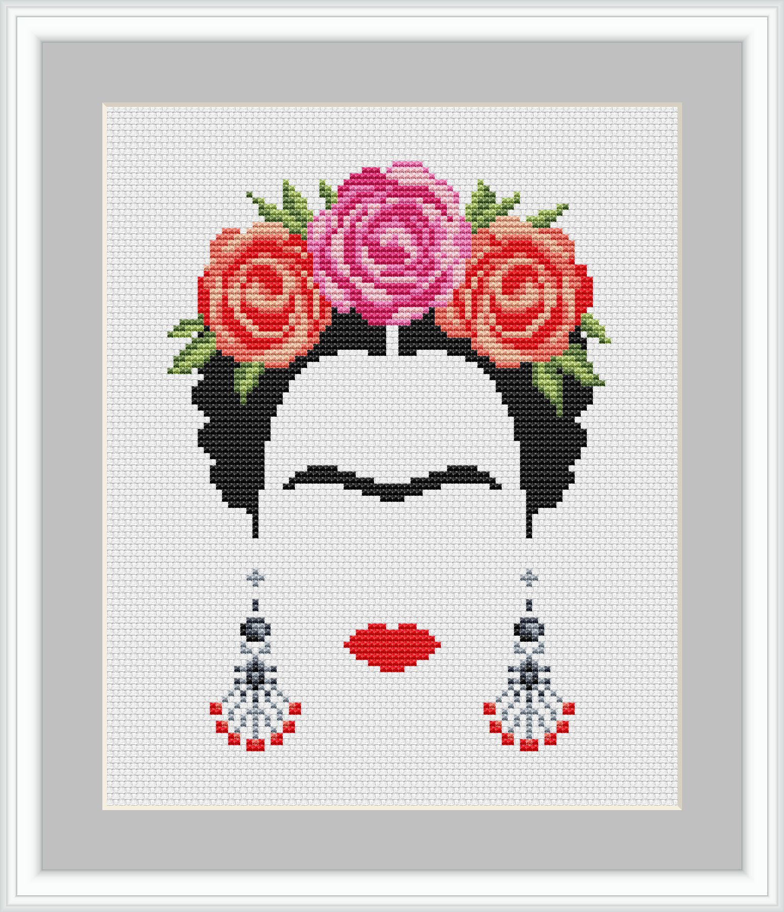 Frida Kahlo Cross Stitch Pattern