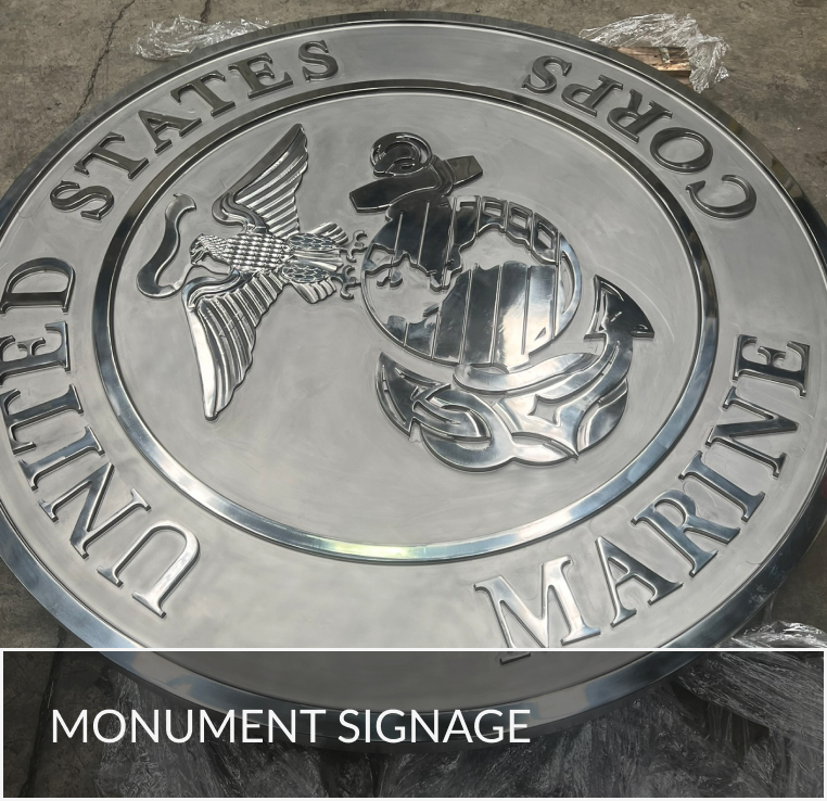 Steel Monument signage
