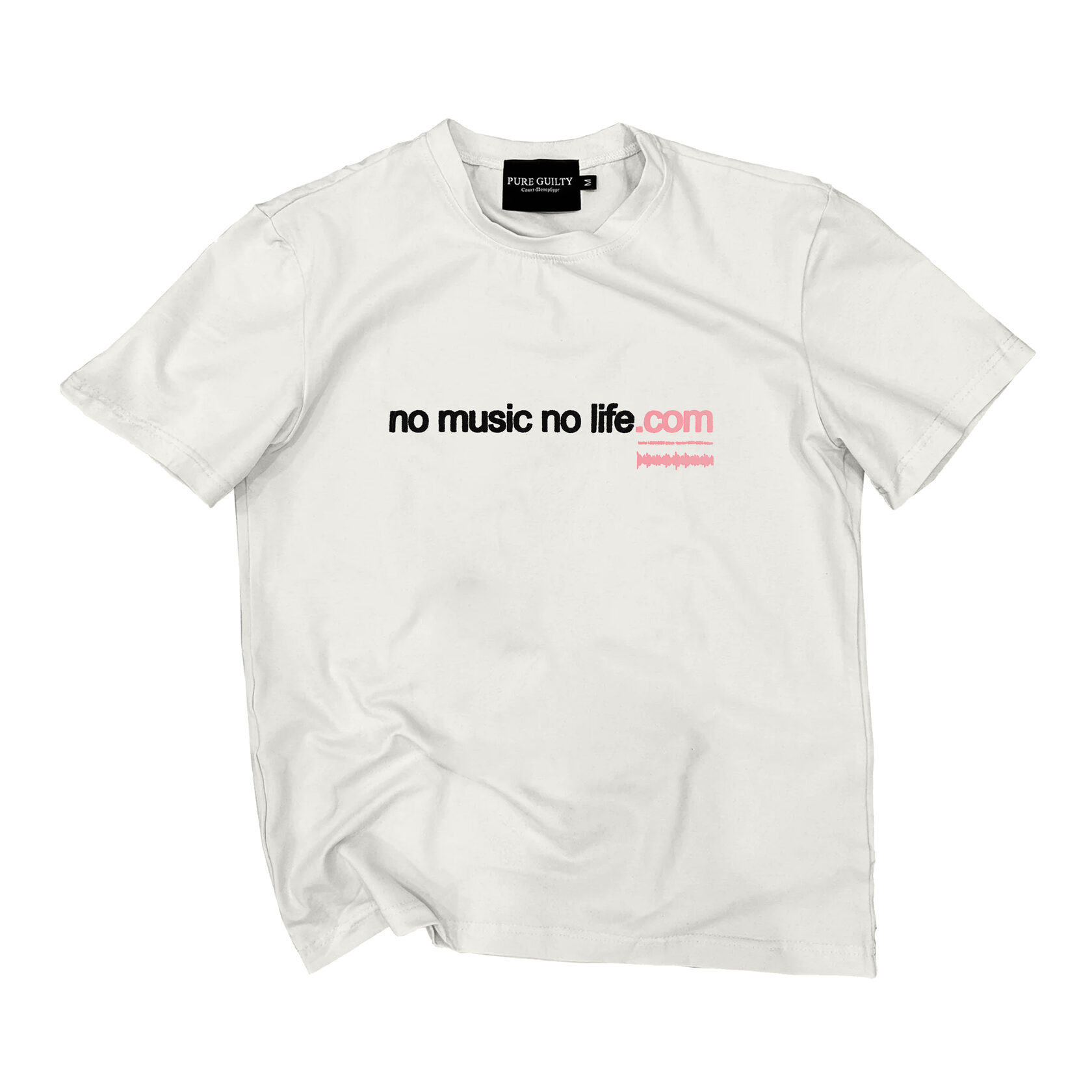 PURE GUILTY "NO MUSIC" T-SHIRT WHITE