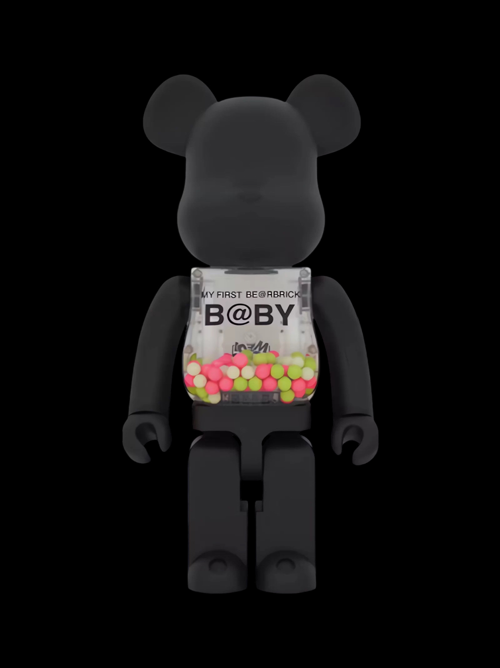 Фигура Bearbrick My First Baby Matte Black Glow 1000%