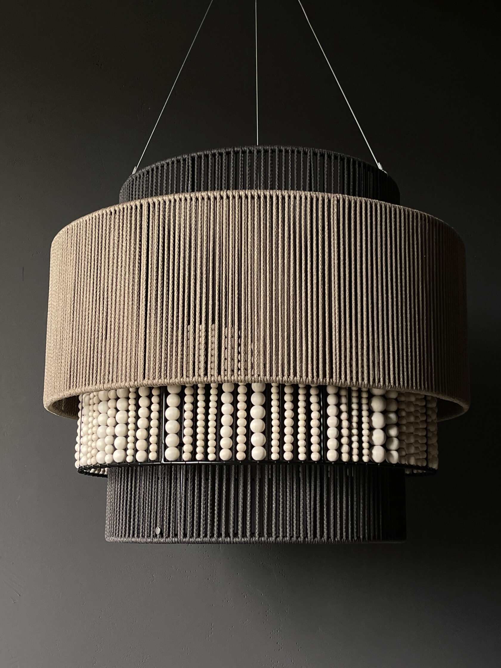 Плетенный подвесной светильник ручной работы edl-light