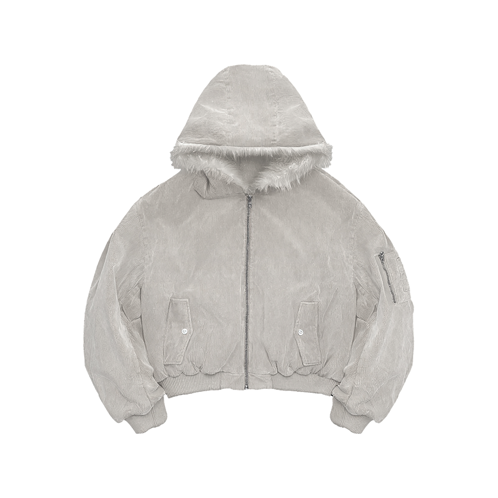 "FLUFFY" BOMBER-JACKET GREY