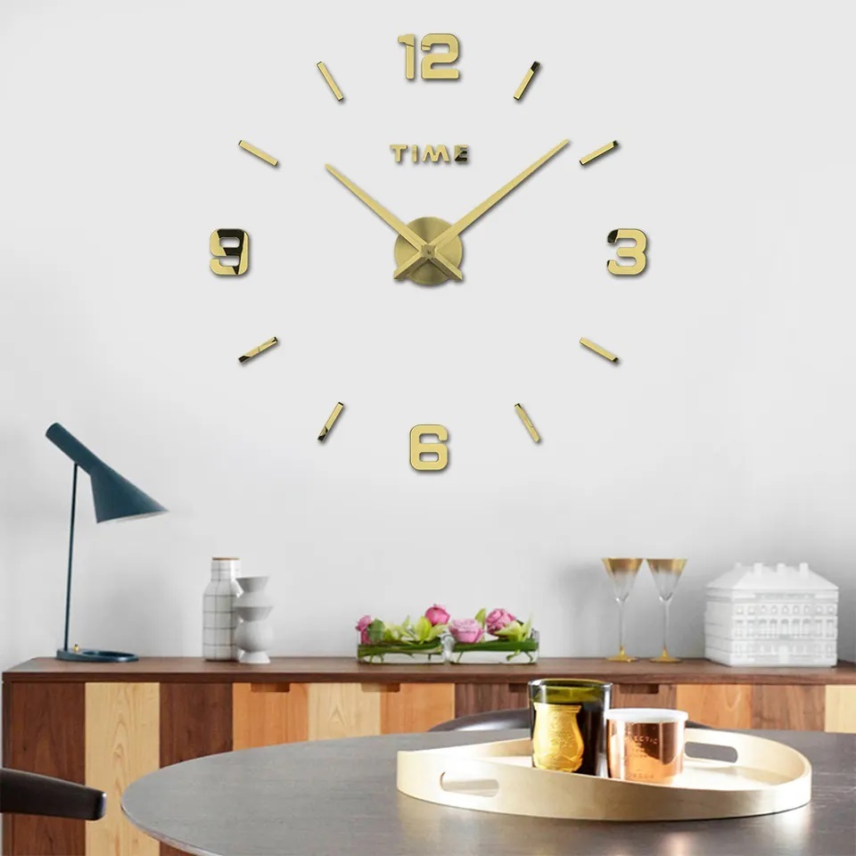 3 D годинник на стіну 100см Timelike ™ Sinewy T4238 Великий 3д годинник на стіну 80 130см