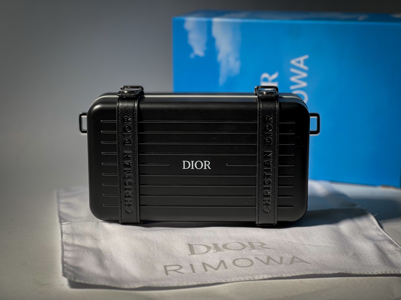 Dior x RIMOWA Personal Clutch On Strap Aluminium Black