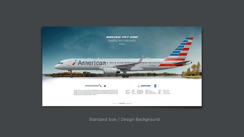 American Airlines Boeing 757-200 N176AA | Aviaposter