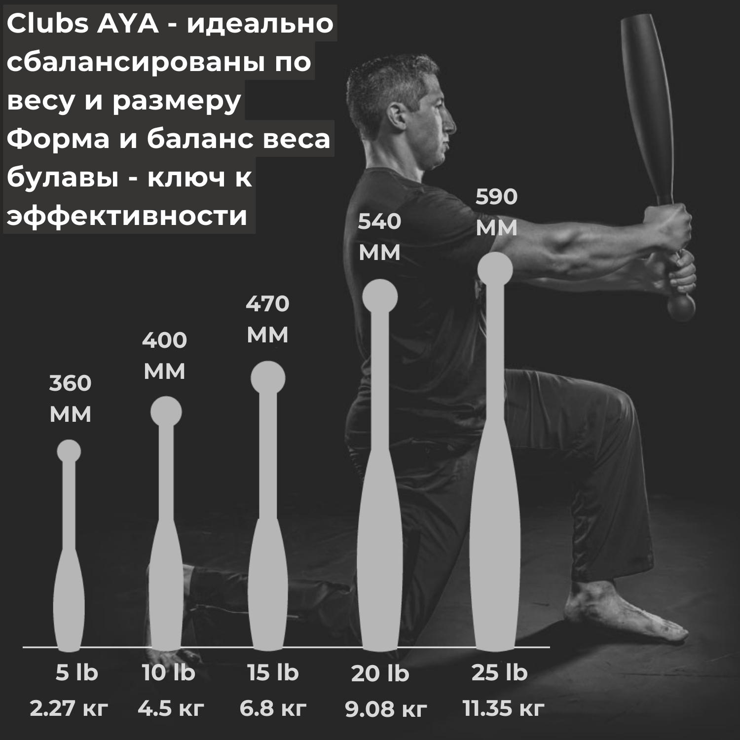 Атлетическая Стальная Булава AYASteel