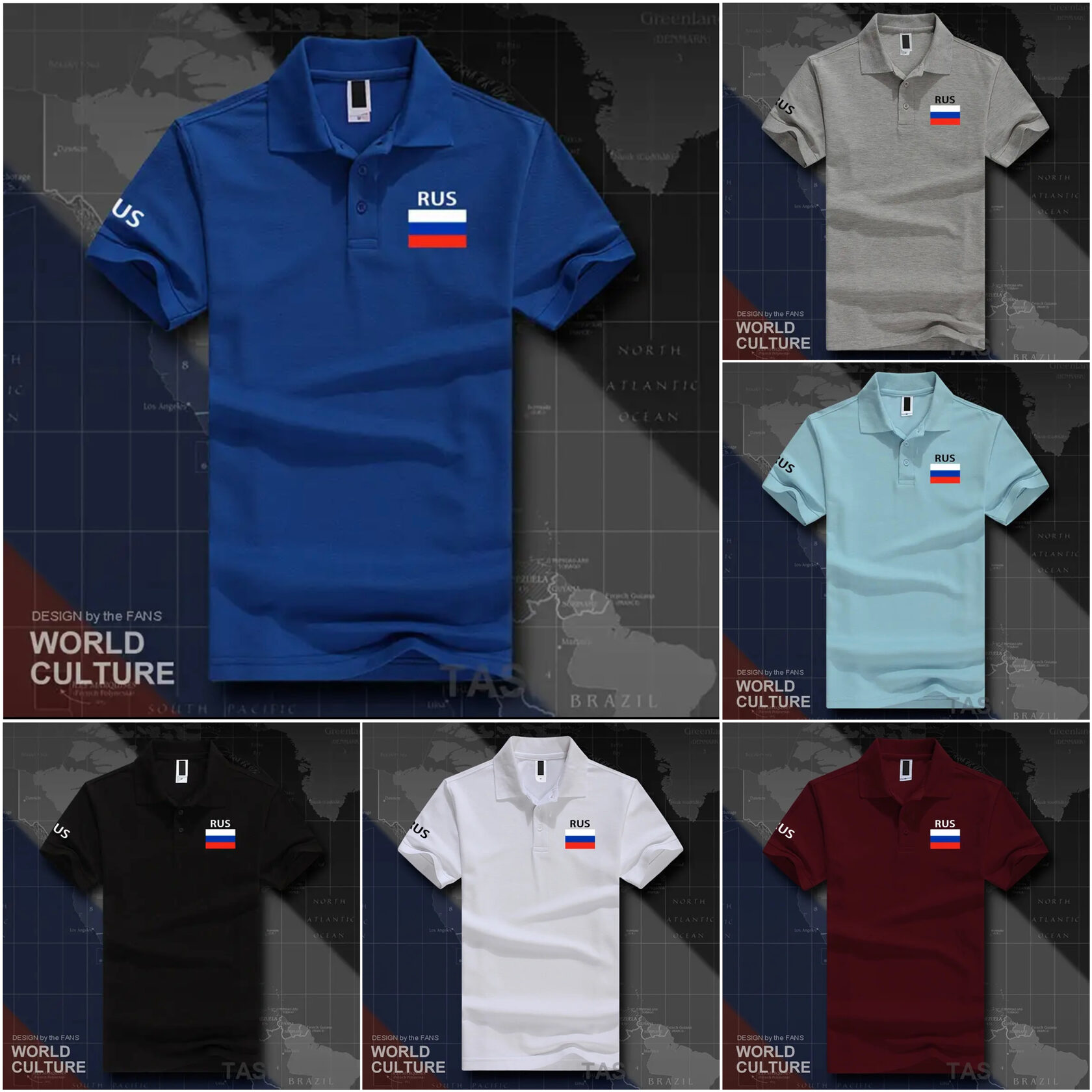 Rus Polo Flag Shirt