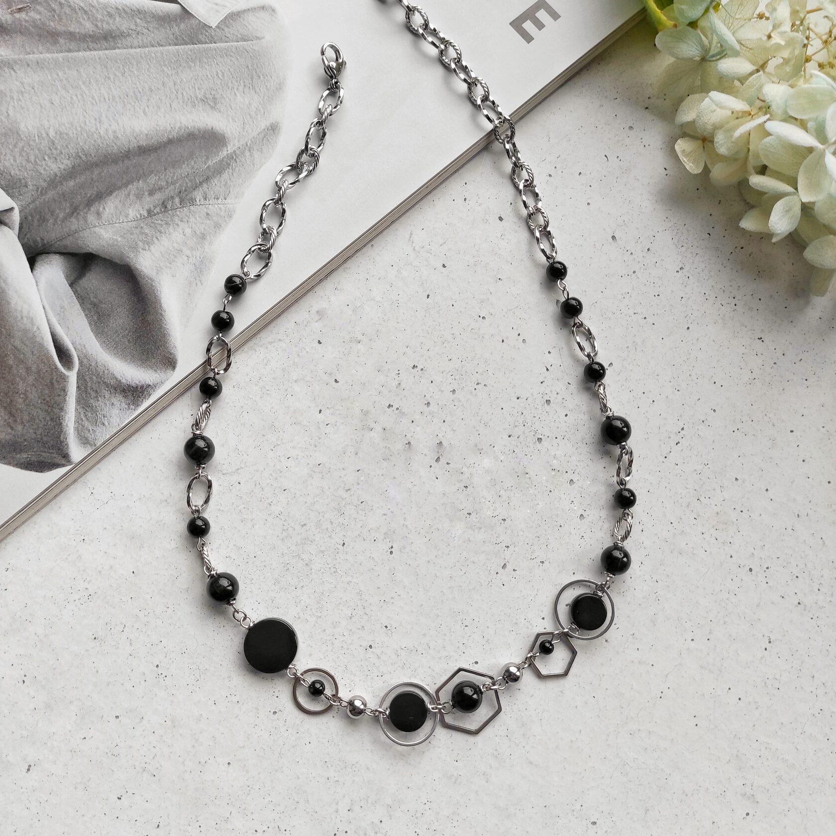 Колье женское из черного агата купить в интернет магазине Харизма с ...