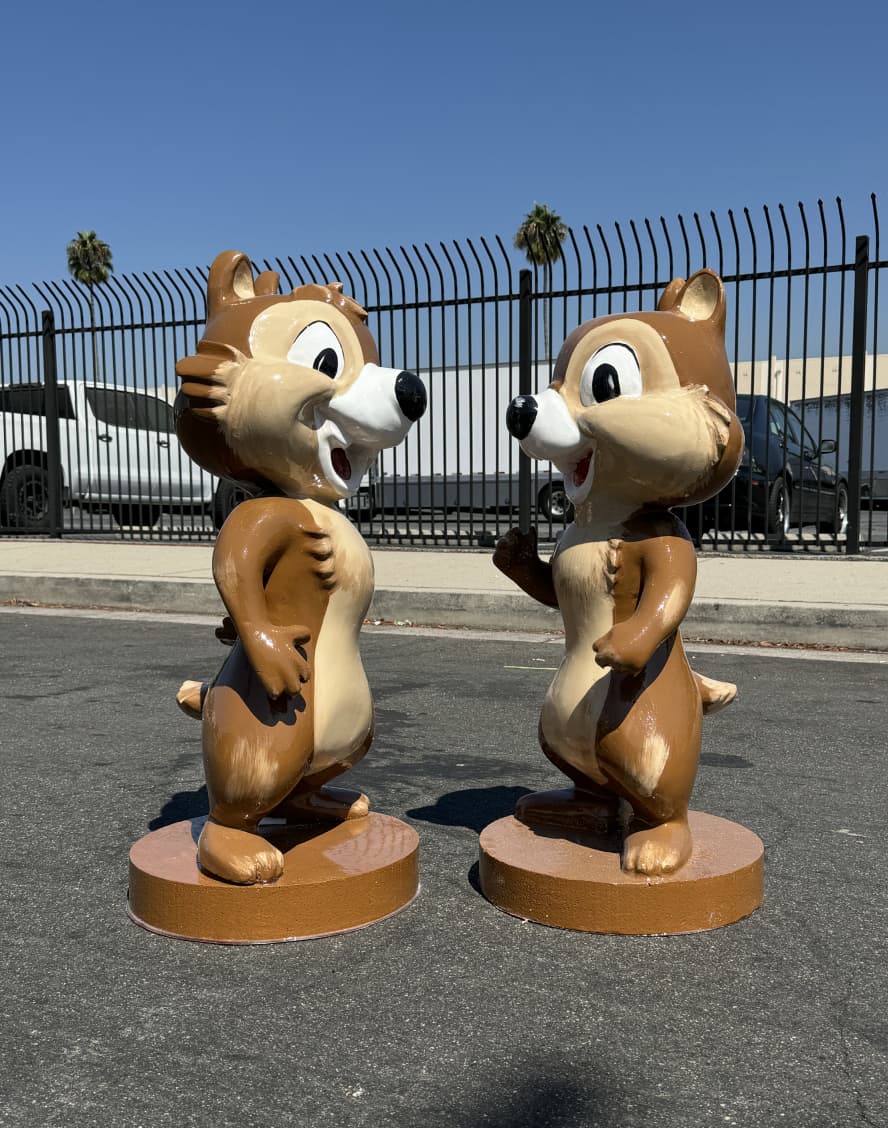 Disney Chip-Inspired “Playful Chipmunk” Sculpture – Lifesize Decor Piece