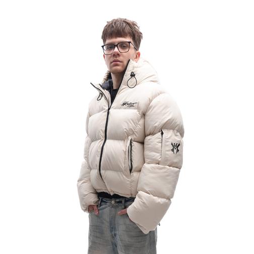 Beige Essential Down-Jacket