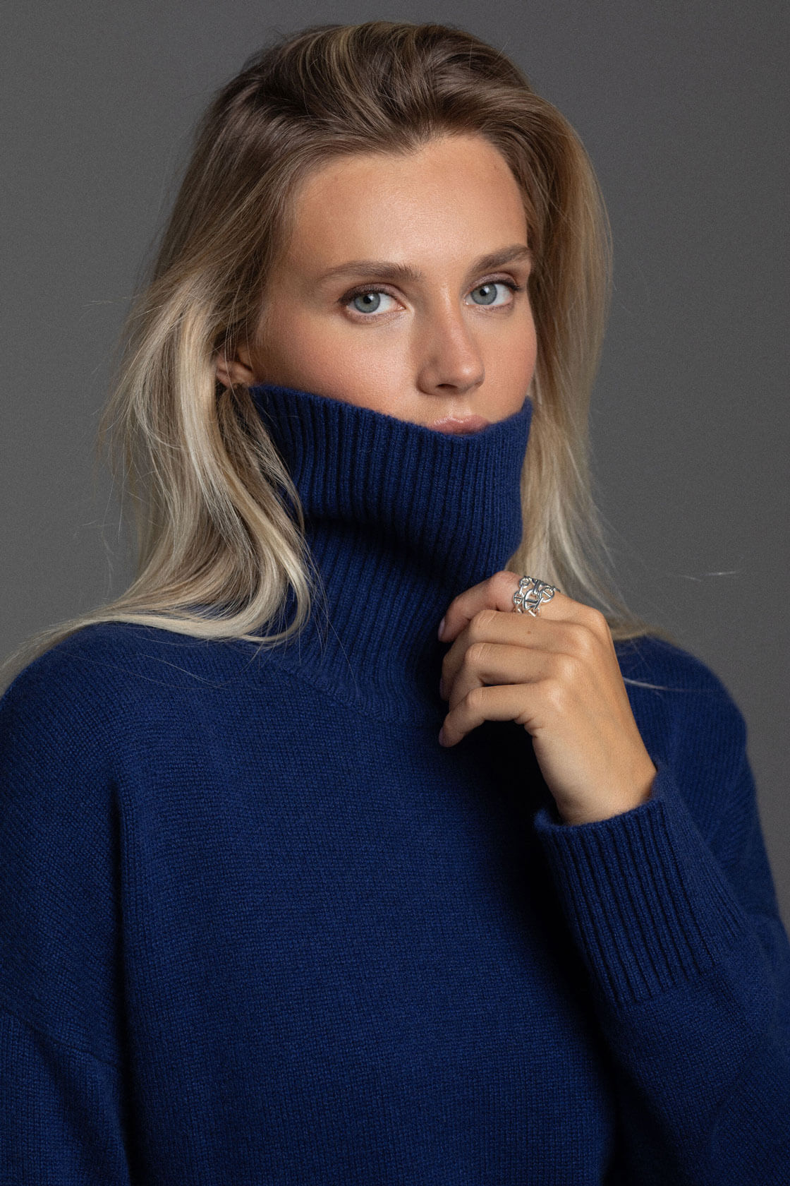 Кашемировый свитер Sky из 100 премиум кашемира Цвет Синий