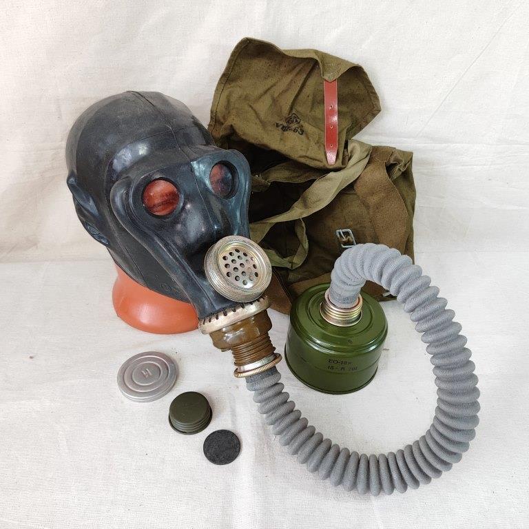 Original USSR SHMS gas mask RSH-4 PRV-U EO-62K Black gas mask. Gorilla ...
