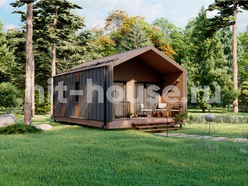 Купить дом по проекту High Tech Barn 40 в стиле хай тек в Москве под ключ