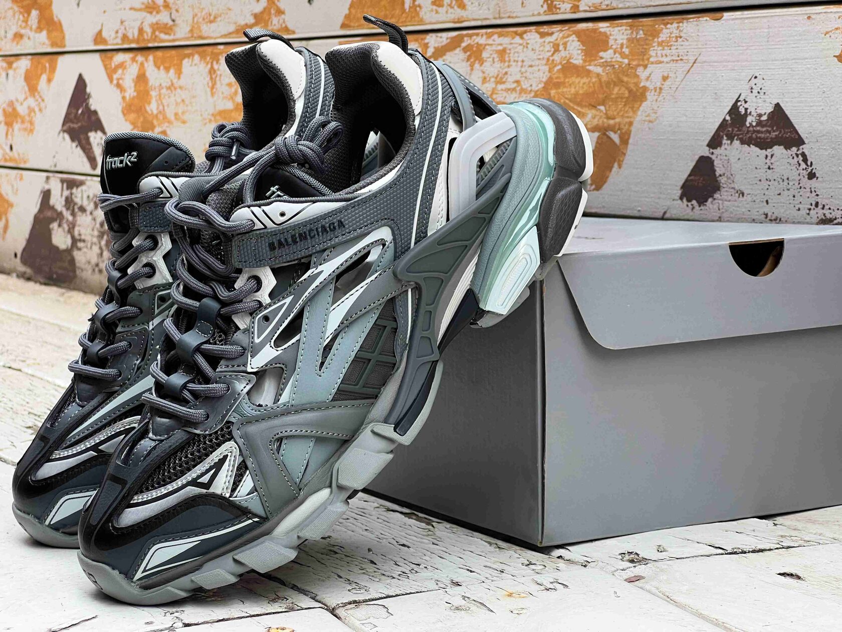 Balenciaga Track 2 Blue Grey Homme