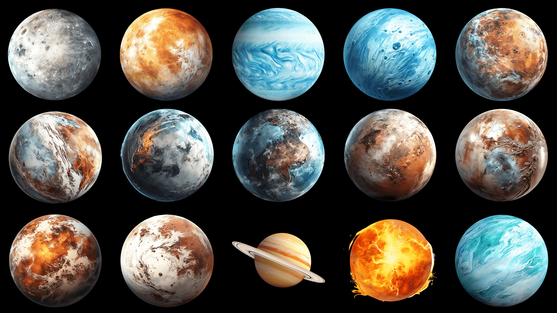 Planets SET - Game Assets