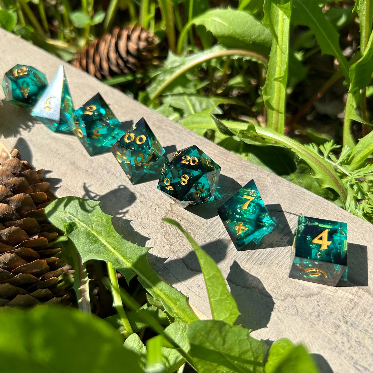 Elven Gem - кубики ручной работы для Dungeons & Dragons (DnD) | Набор ...