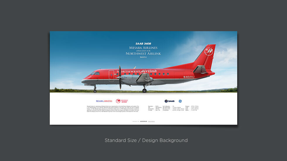 Mesaba Airlines SAAB 340B N402XJ | Aviaposter