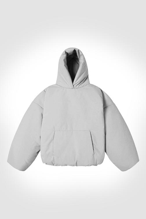 GRAY PUFF HOODIE