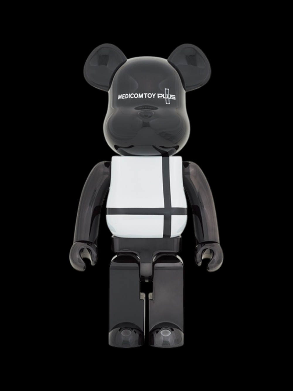Фигура Bearbrick Medicom Toy Plus Black Chrome 1000%