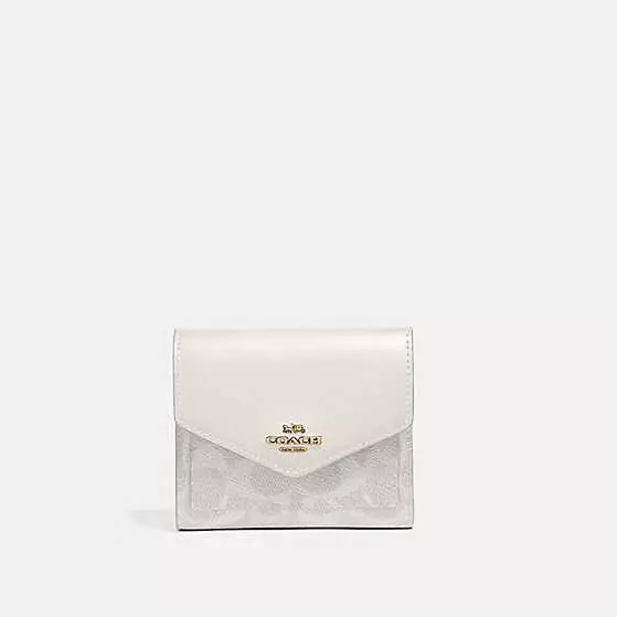 Small Wallet In Signature Canvas (B4/Chalk)