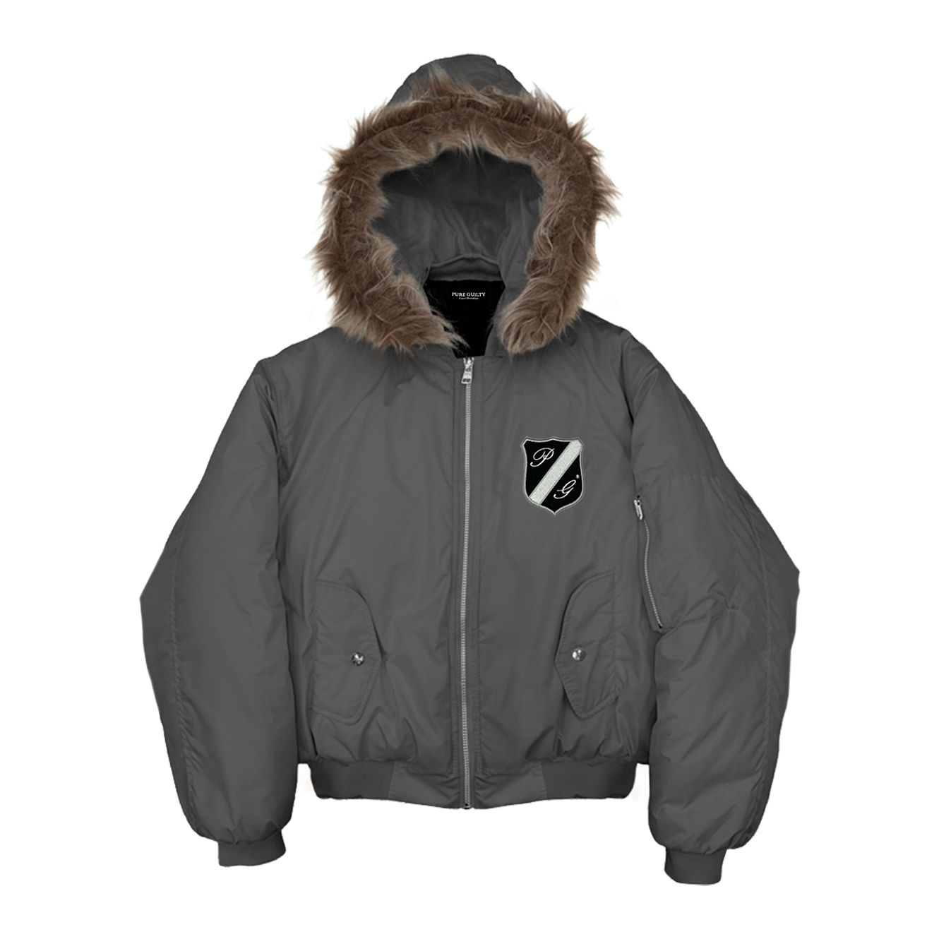 PURE GUILTY "SHIELD" BOMBER ASPHALT