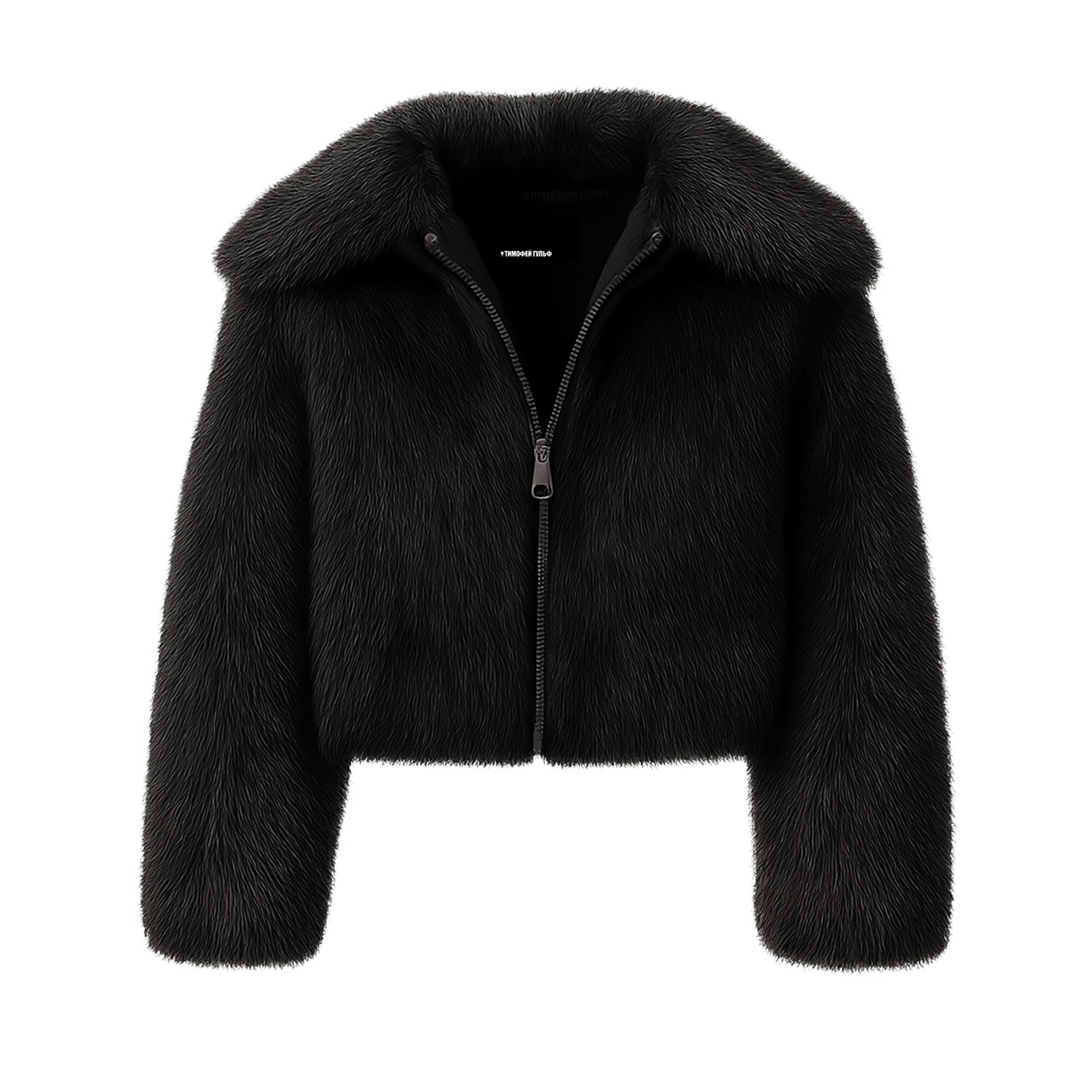 FUR COAT INK BLACK