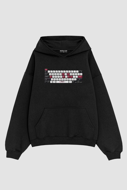 3D KEYBOARD HOODIE BLACK