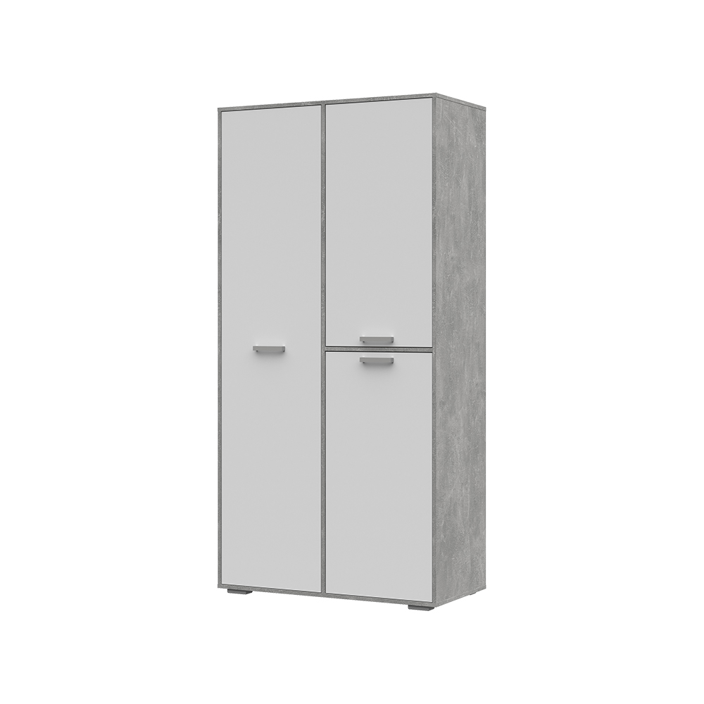 Денвер ШК-01 Шкаф (1000 х2020х504) ателье светлый/белый - Стендмебель