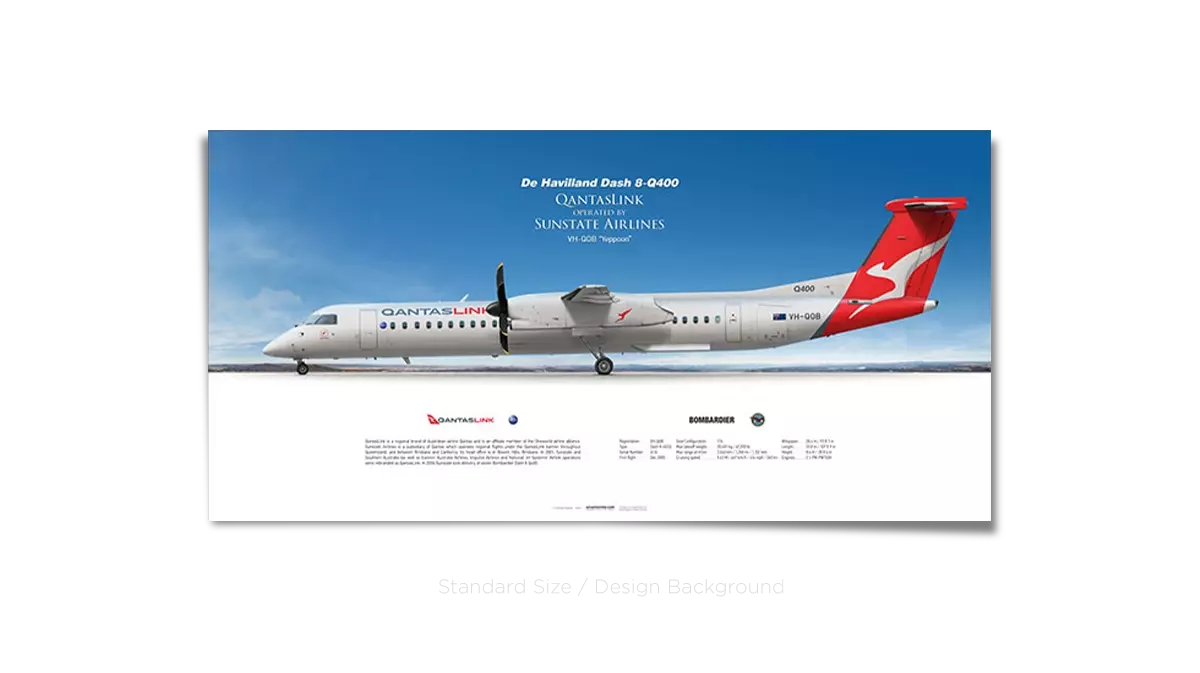 QantasLink De Havilland Dash8-Q400 VH-QOB | Aviaposter