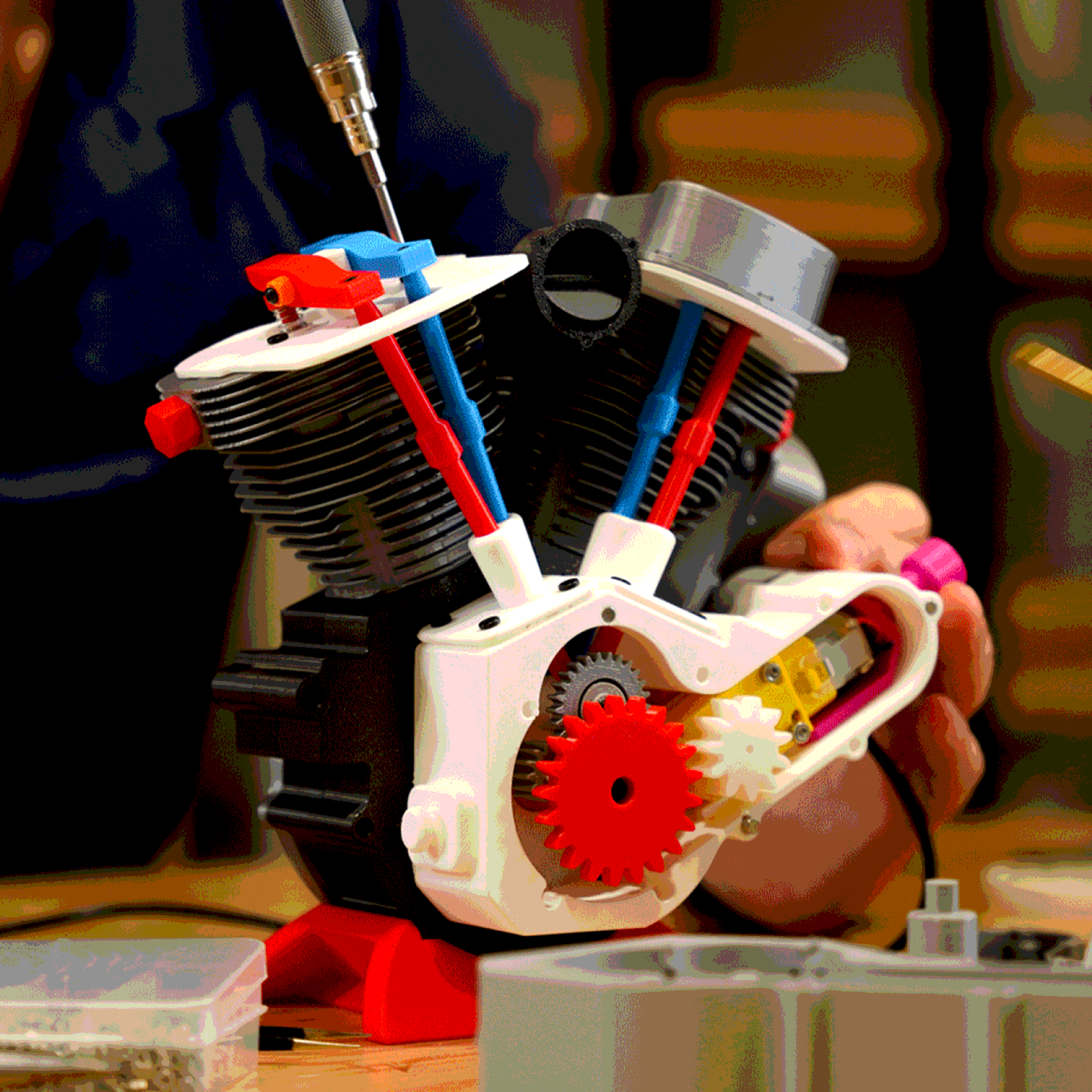 Набор компонентов для сборки модели двигателя Engine Model Kit-005 от ...