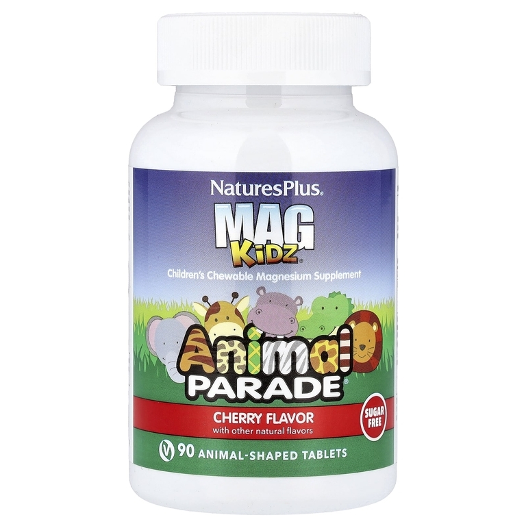 Купить NaturesPlus, Mag Kidz, Animal Parade, добавка с магнием в виде ...