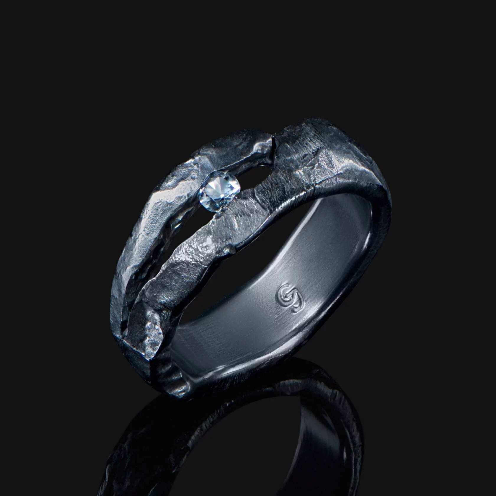 Кольцо кованое RUT с аквамарином. GRANI JEWELRY | 47 Store